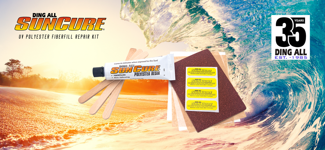 Surfboard Repair Products - Ding All's Suncure Polyester & Epoxy resin ...