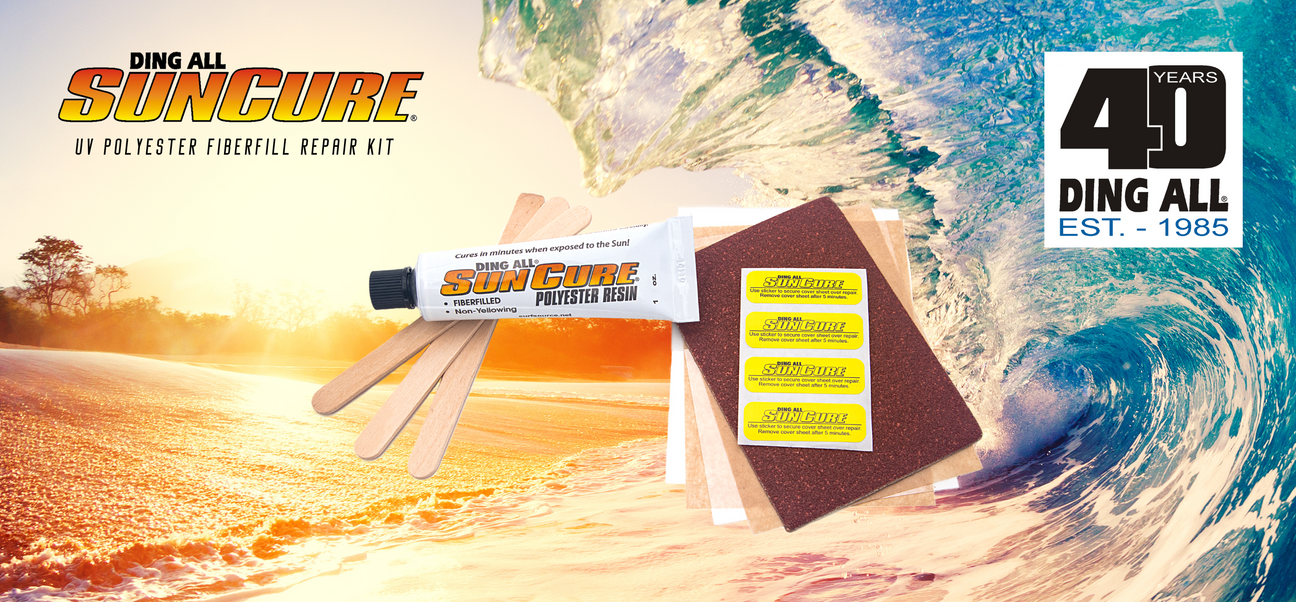 Surfboard Repair Products - Ding All's Suncure Polyester & Epoxy resin ...